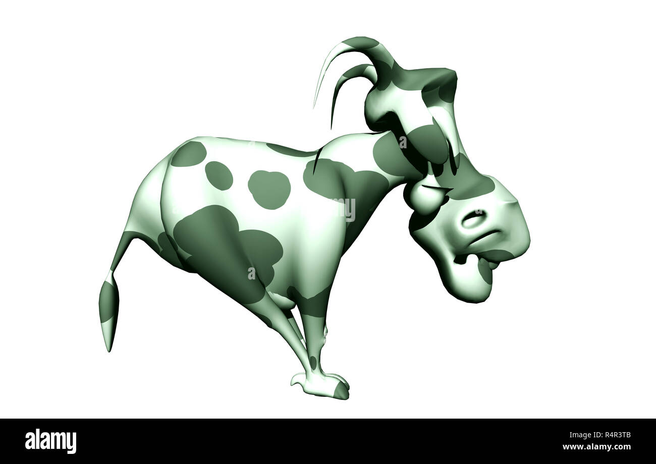 cartoon monster cow released Stock Photo - Alamy
