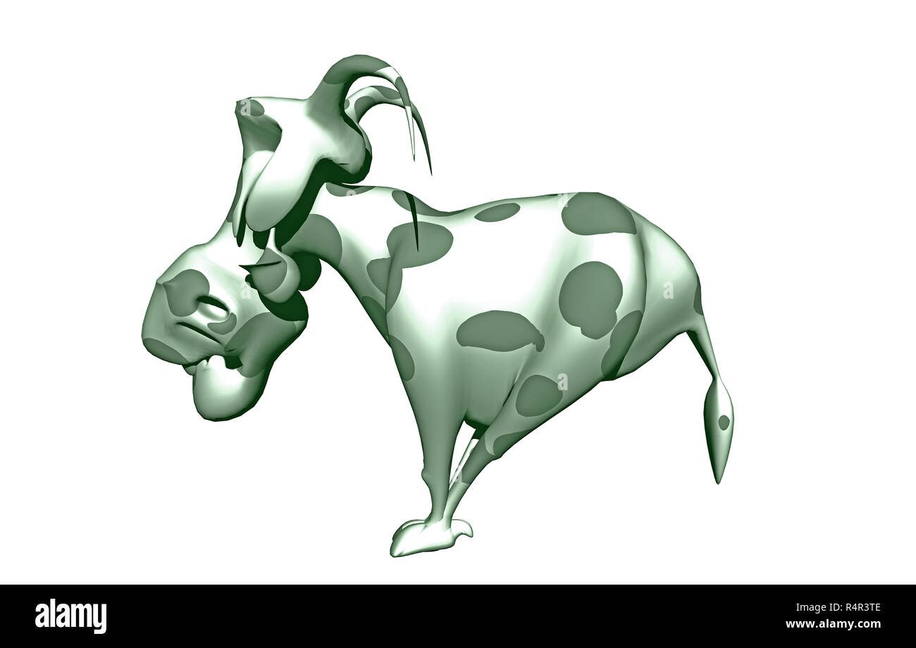cartoon monster cow released Stock Photo - Alamy