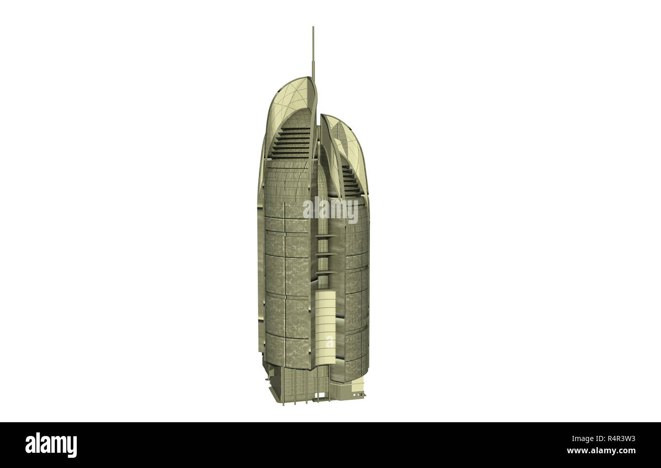 High rise skyscraper skyscrapers building buildings tower Cut Out Stock ...