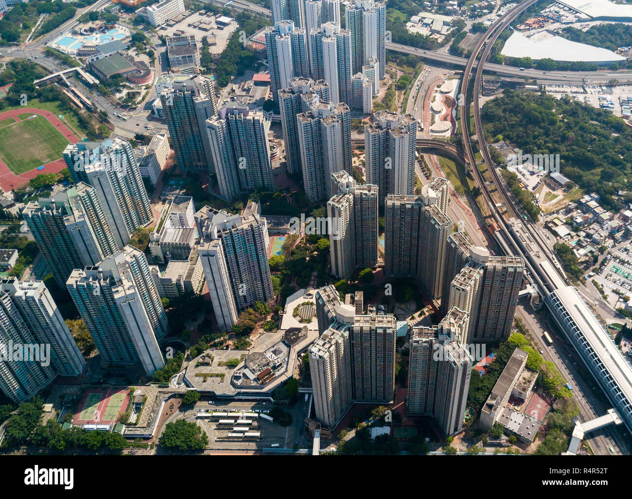 Top view of hong kong building Stock Photo - Alamy