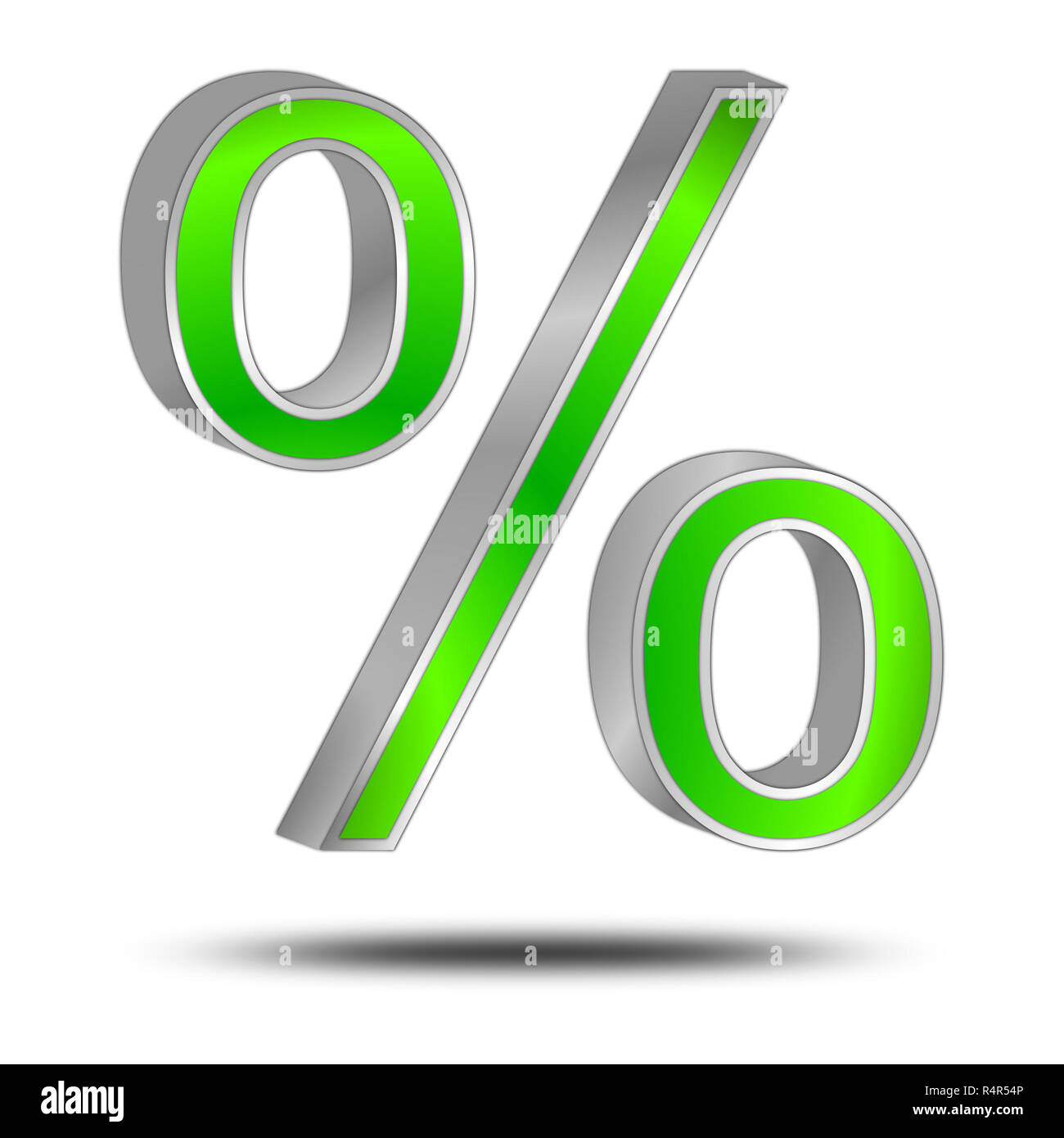 silver green Discount Symbol - 3D illustration Stock Photo - Alamy