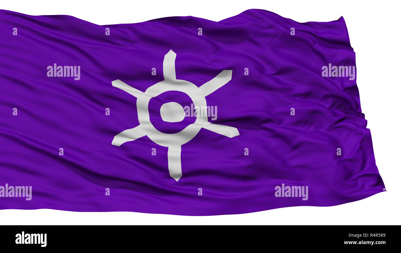 Isolated Tokyo Flag, Capital of Japan Prefecture, Waving on White ...