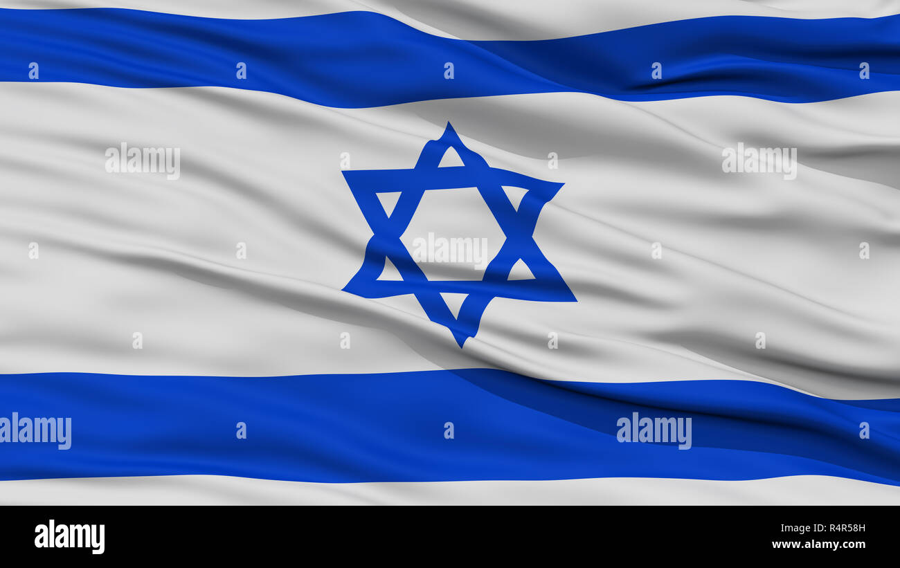 Closeup Israel Flag Stock Photo - Alamy
