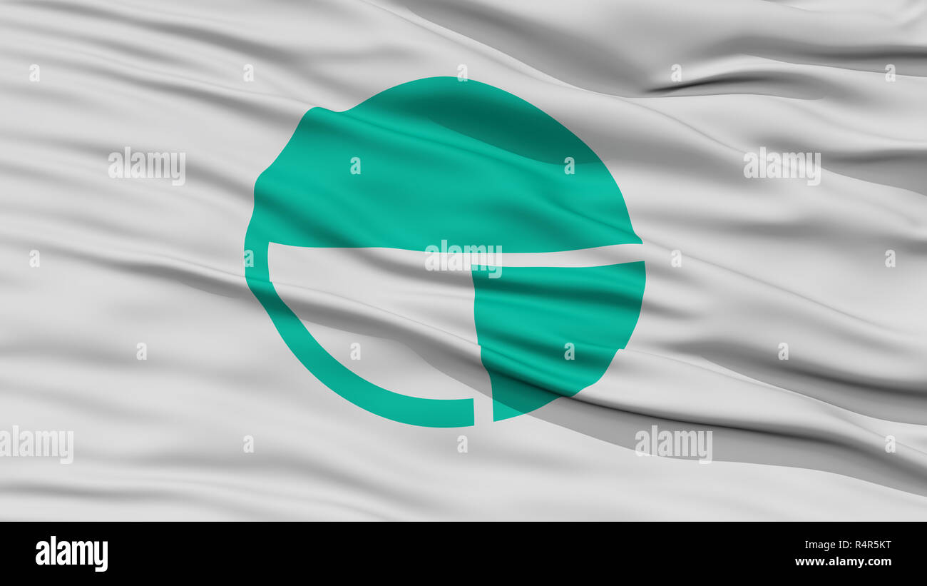 Closeup of Nagano Flag, Capital of Japan Prefecture Stock Photo - Alamy