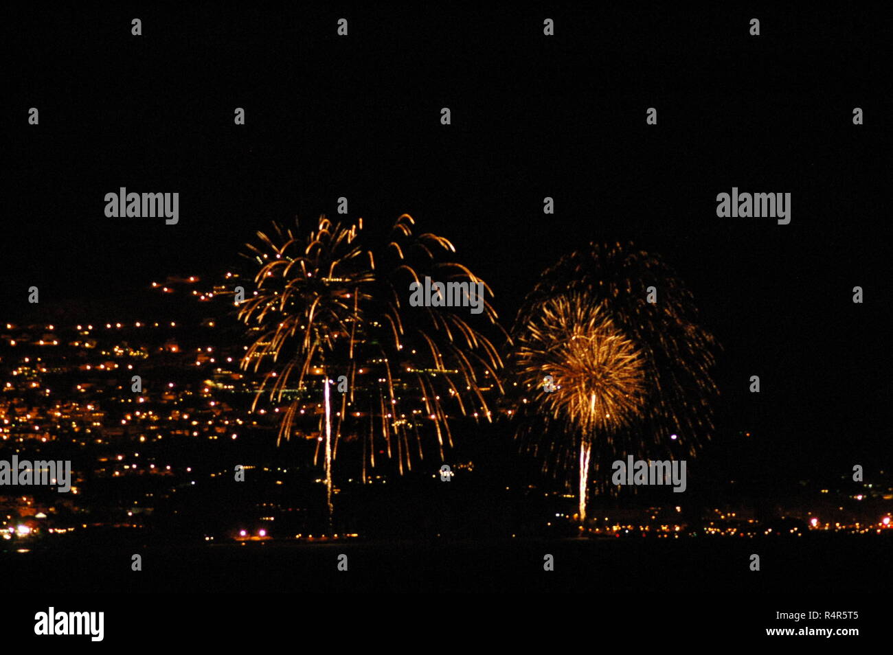 fireworks on spanish sky Stock Photo - Alamy