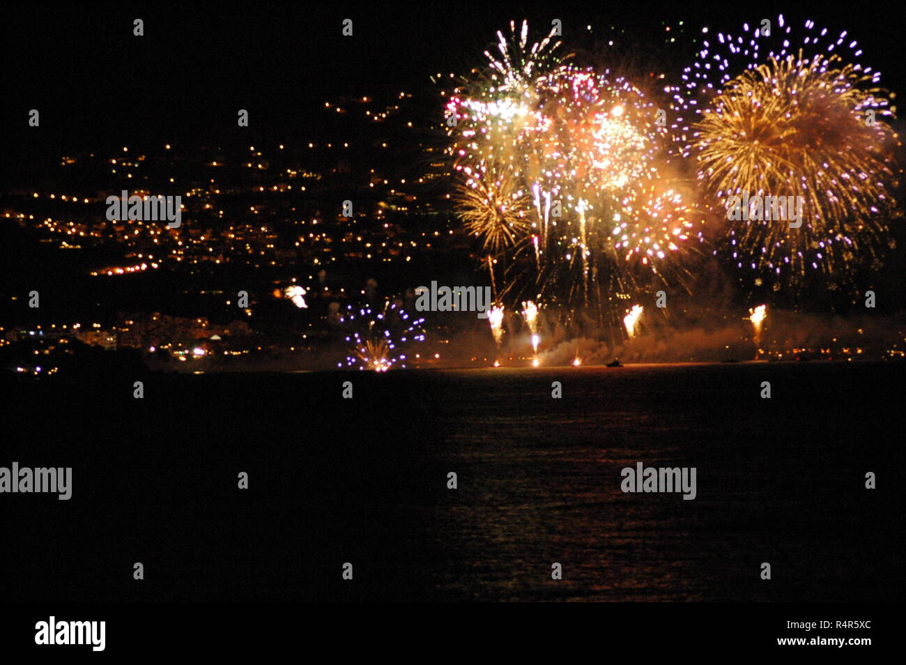 fireworks on spanish sky Stock Photo - Alamy