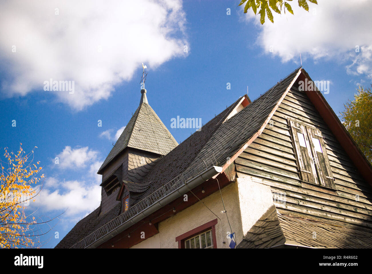 gable of an old church Stock Photo - Alamy