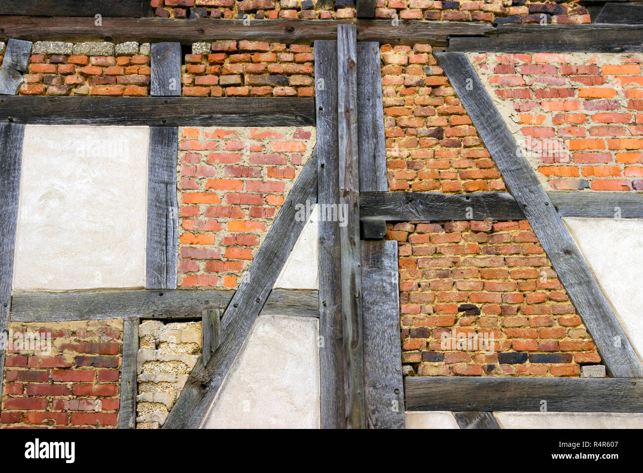 historical half-timbered structure in detail Stock Photo - Alamy