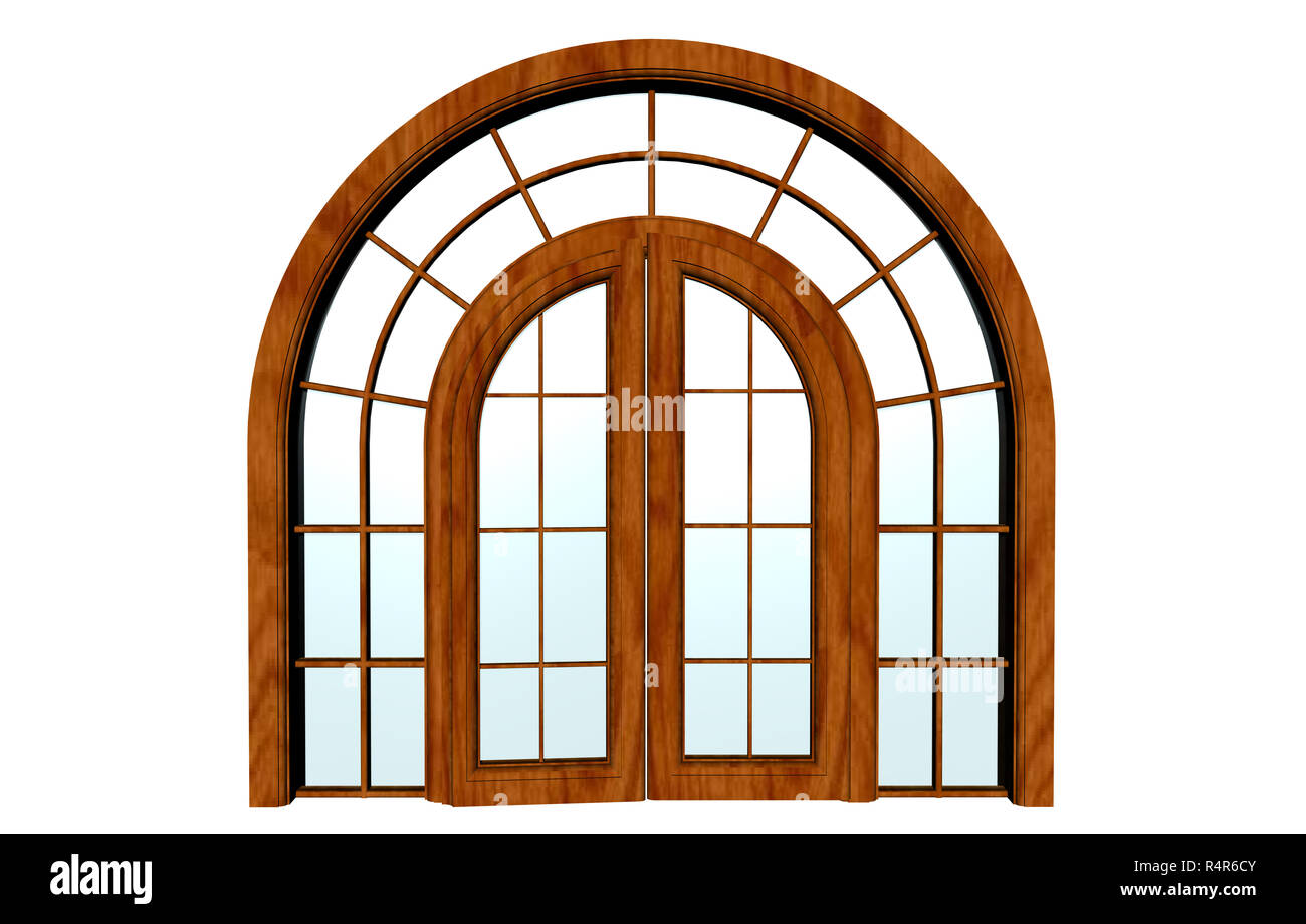glazed french windows released Stock Photo - Alamy