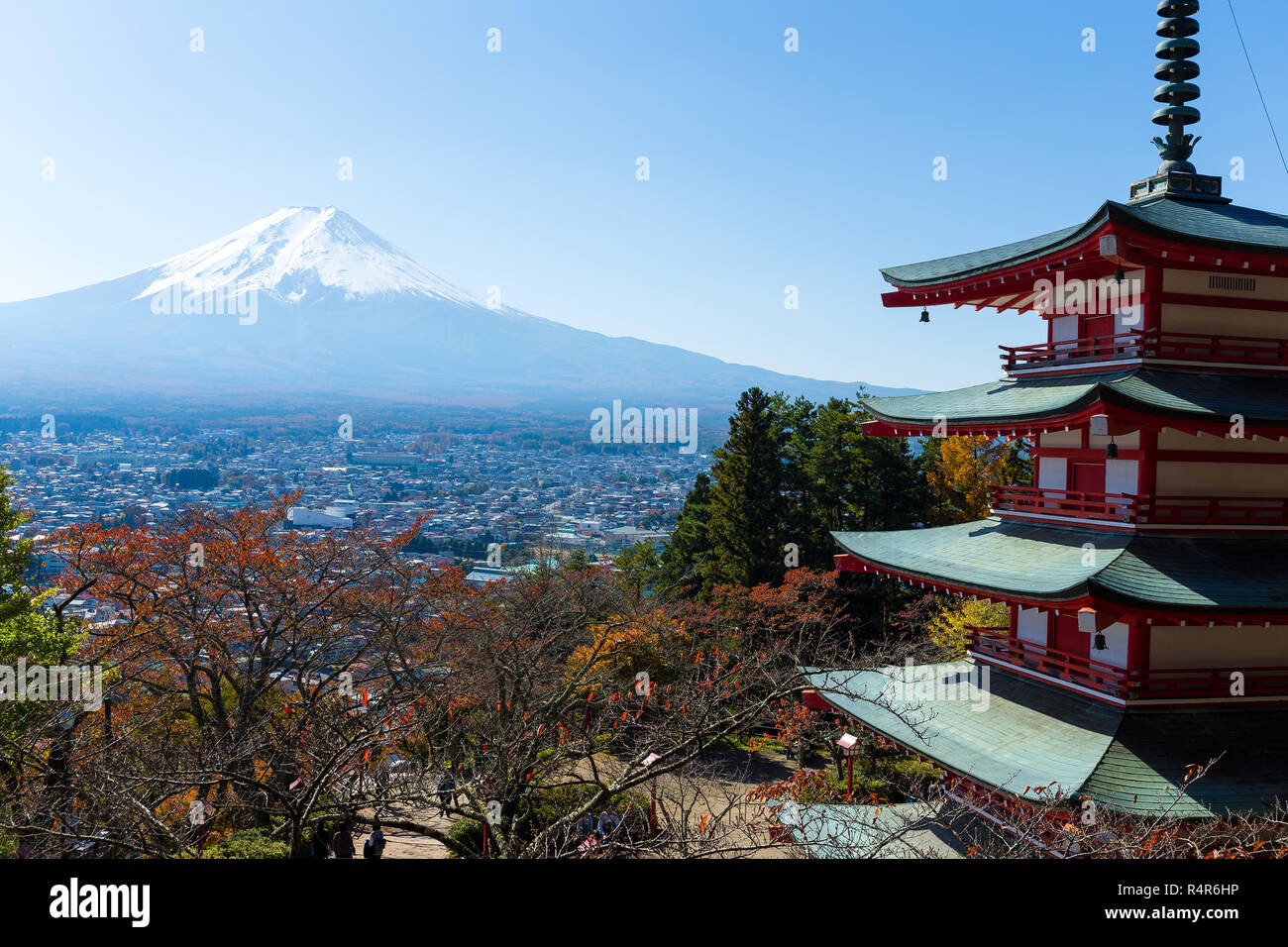 Mt. Fuji with Chureito Pagoda Stock Photo - Alamy