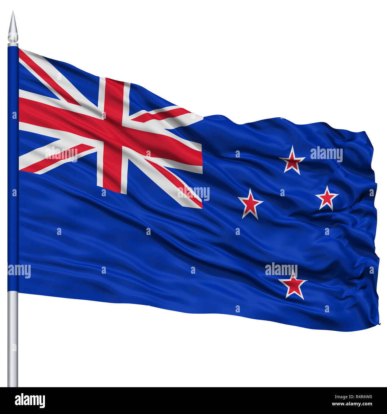 New zealand country flag fluttering hi-res stock photography and images ...