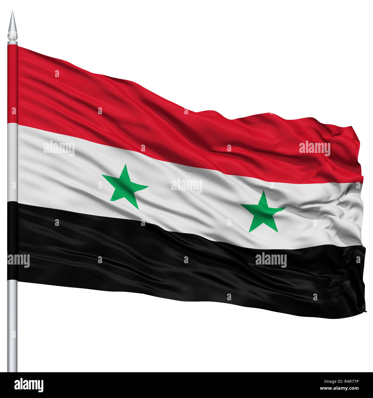Syria flagpole 3d illustration hi-res stock photography and images - Alamy