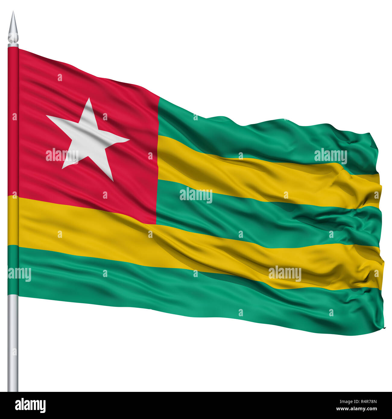 Togo flag on flagpole hi-res stock photography and images - Alamy