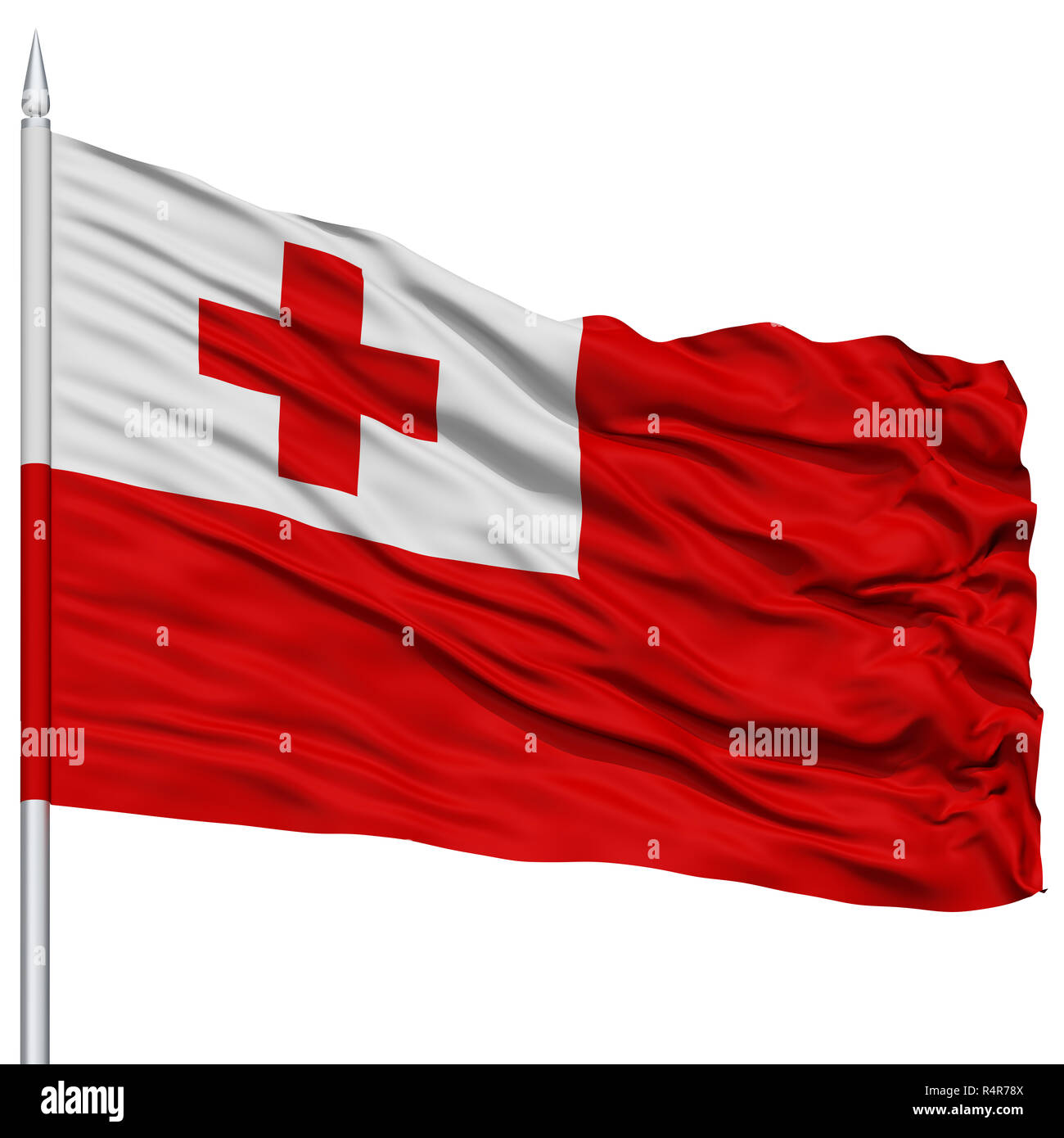 Realistic flag tonga on hi-res stock photography and images - Alamy