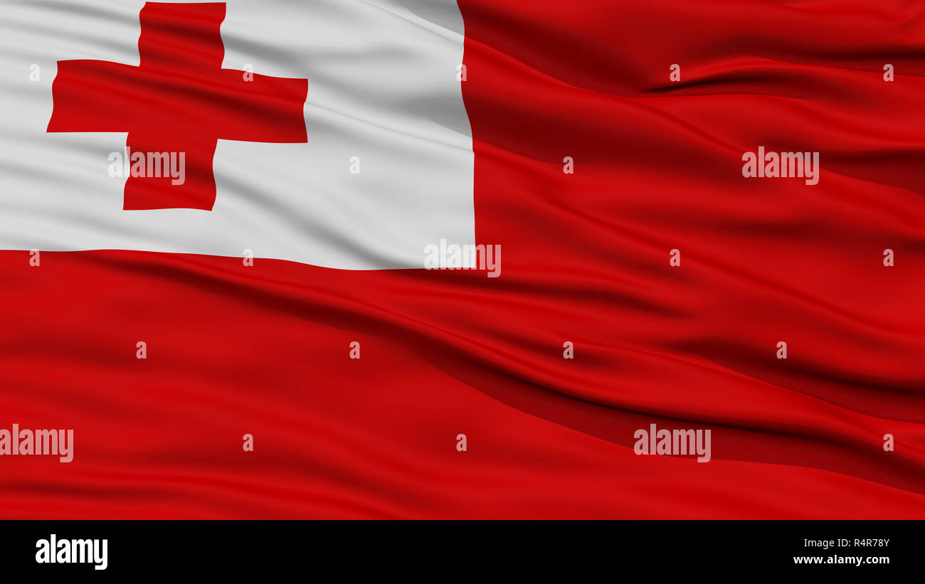 Closeup Tonga Flag Stock Photo - Alamy