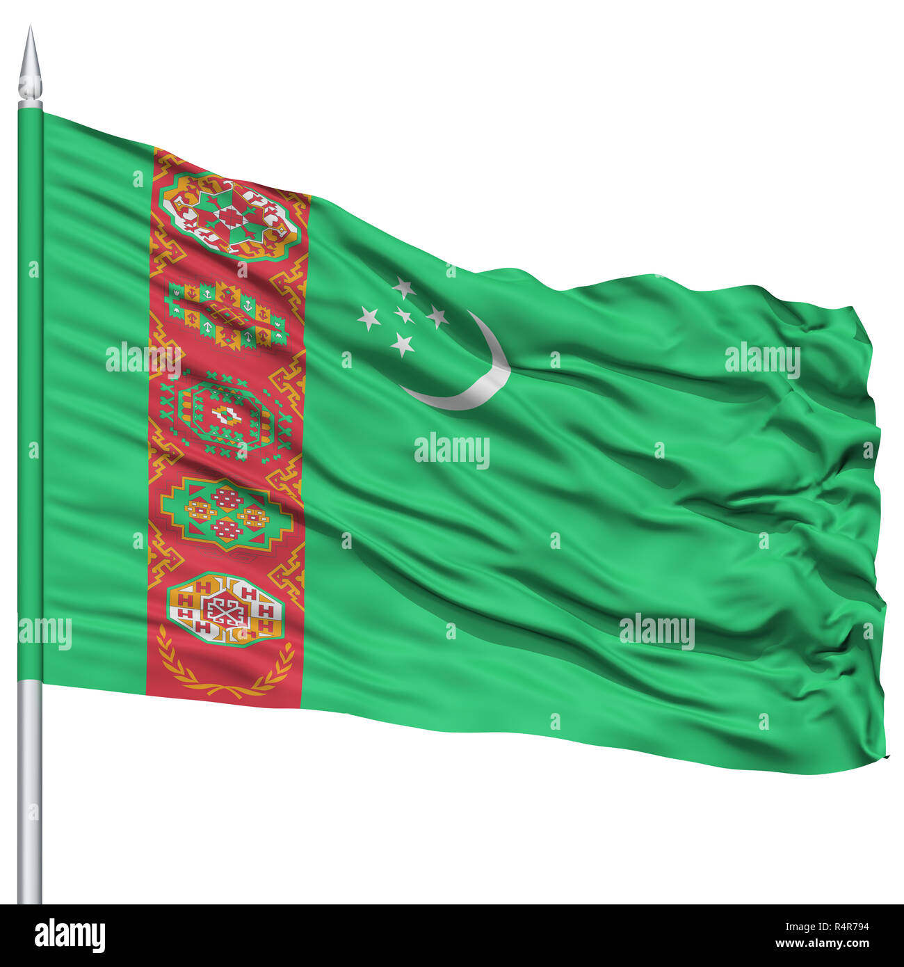 Green flag crescent stars hi-res stock photography and images - Alamy