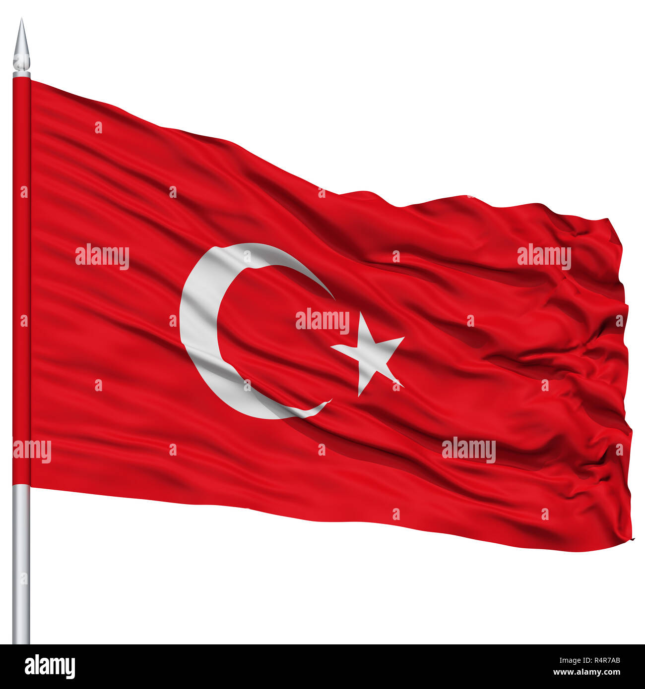 Turkey flagpole 3d illustration hi-res stock photography and images - Alamy