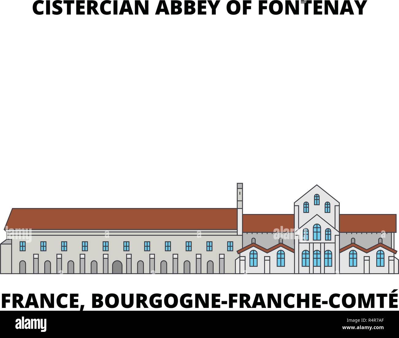 Catholic abbey france Stock Vector Images - Alamy