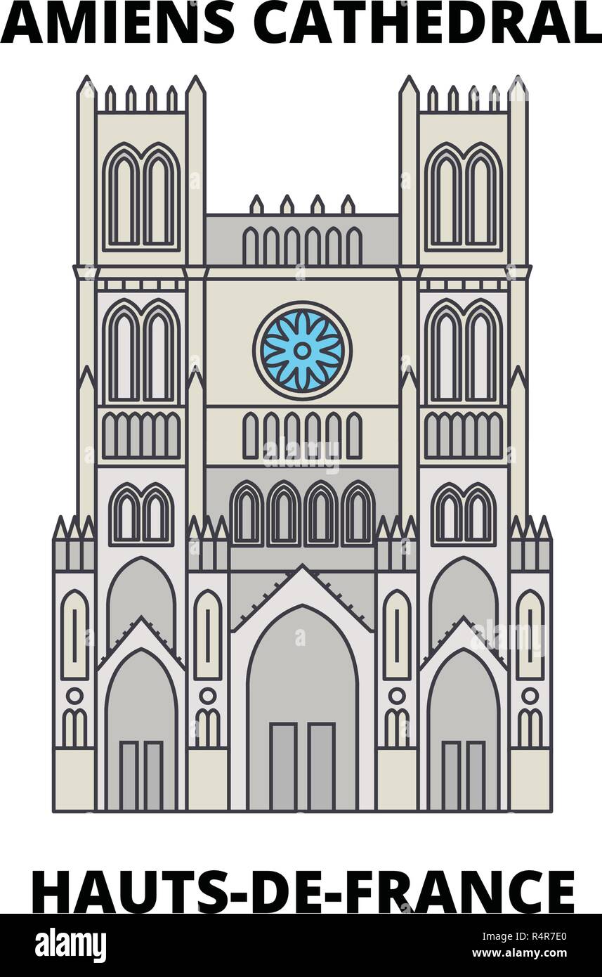 Amiens Cathedral Front Stock Vector Images - Alamy