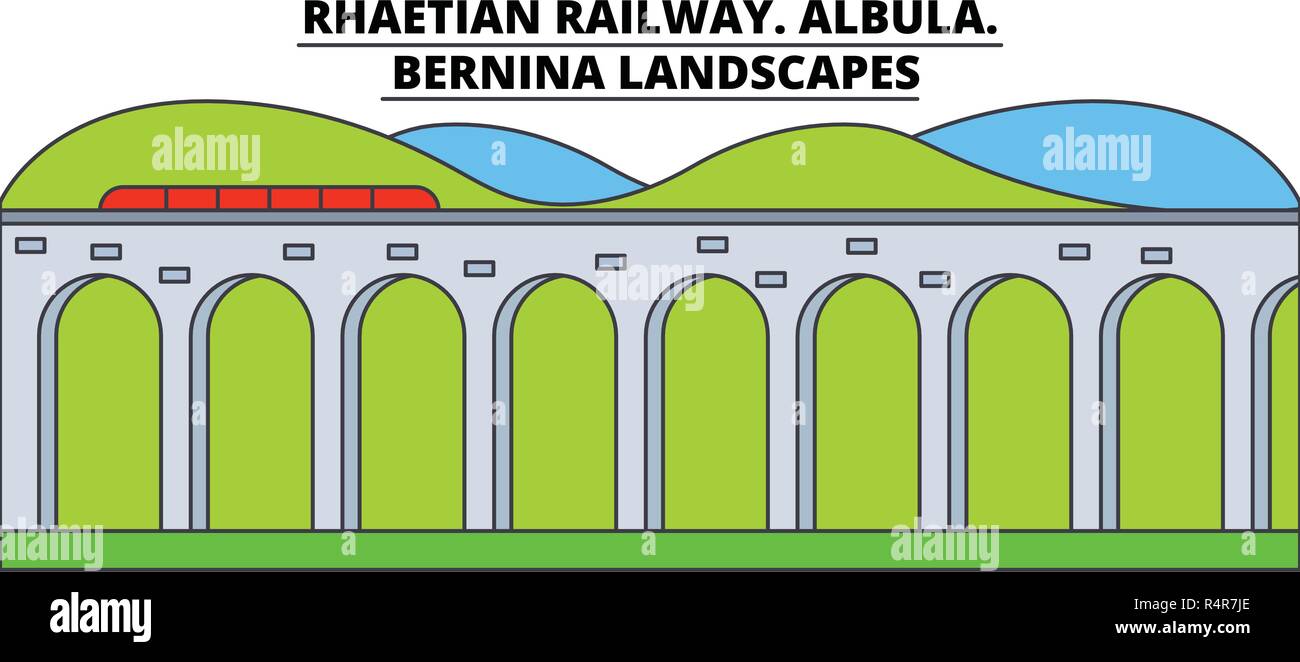 Albula bernina express railway Stock Vector Images - Alamy