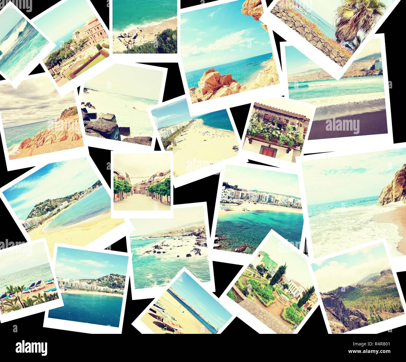 Collage mix with photos from holiday Stock Photo - Alamy