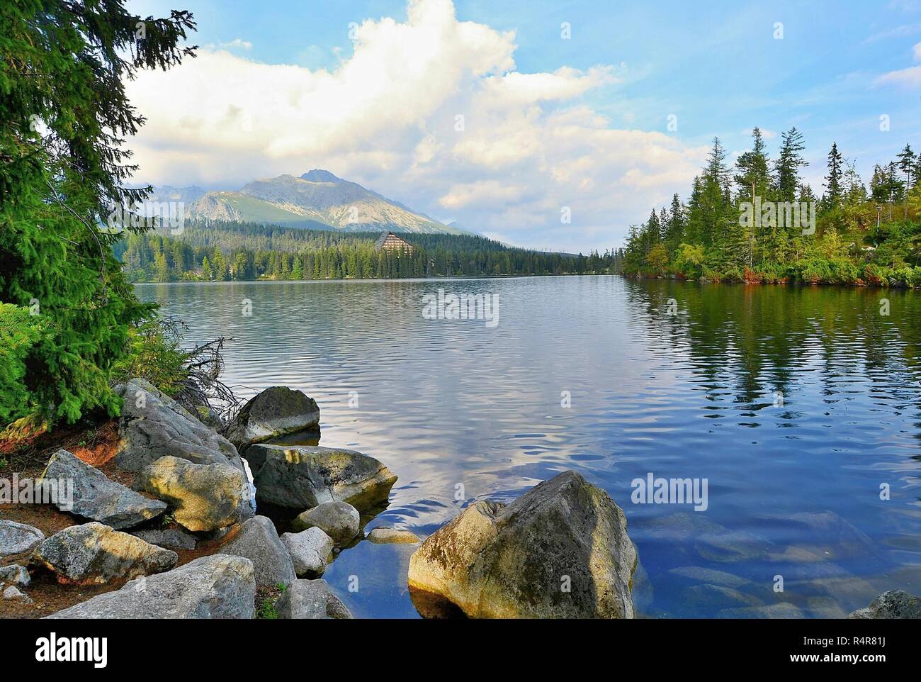 Strbske pleso lake Stock Photo - Alamy