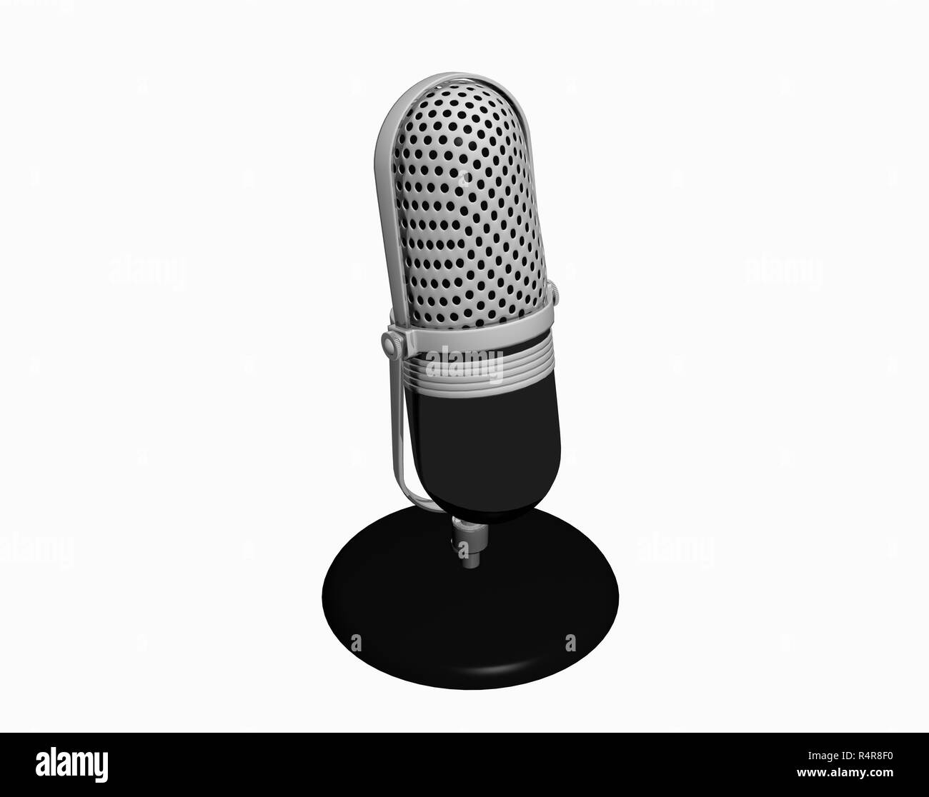 old microphone released Stock Photo - Alamy