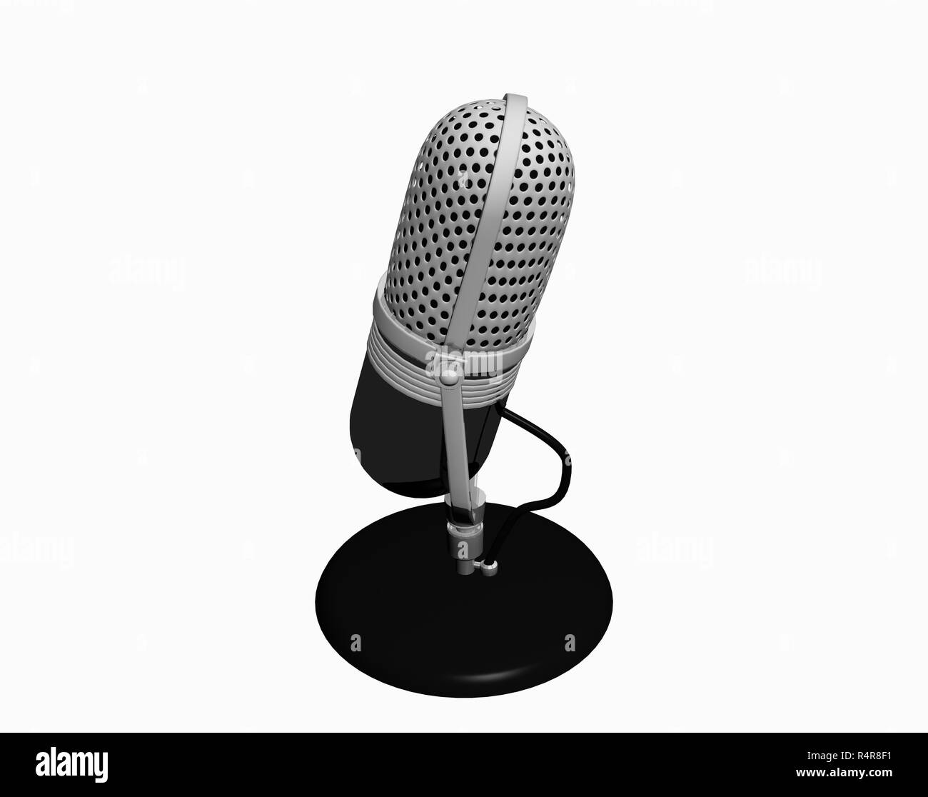 old microphone released Stock Photo - Alamy