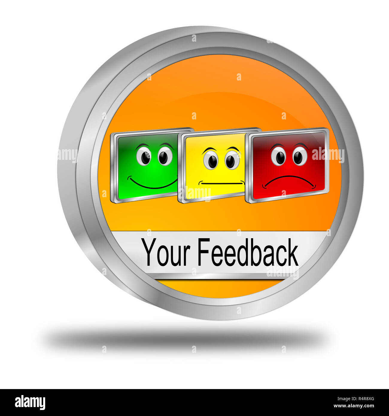 orange Your Feedback Button - 3D illustration Stock Photo - Alamy