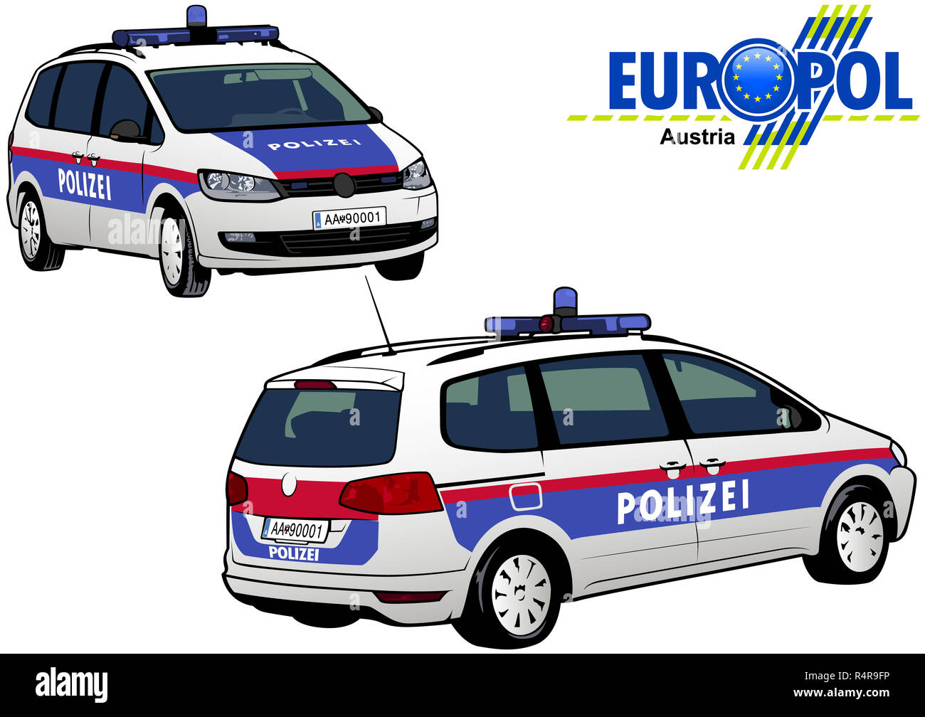 Austria Police Car Stock Photo - Alamy