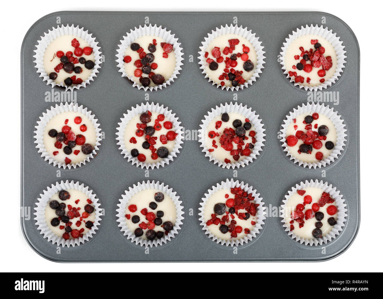 raw homemade Muffin isolated on white background Stock Photo - Alamy