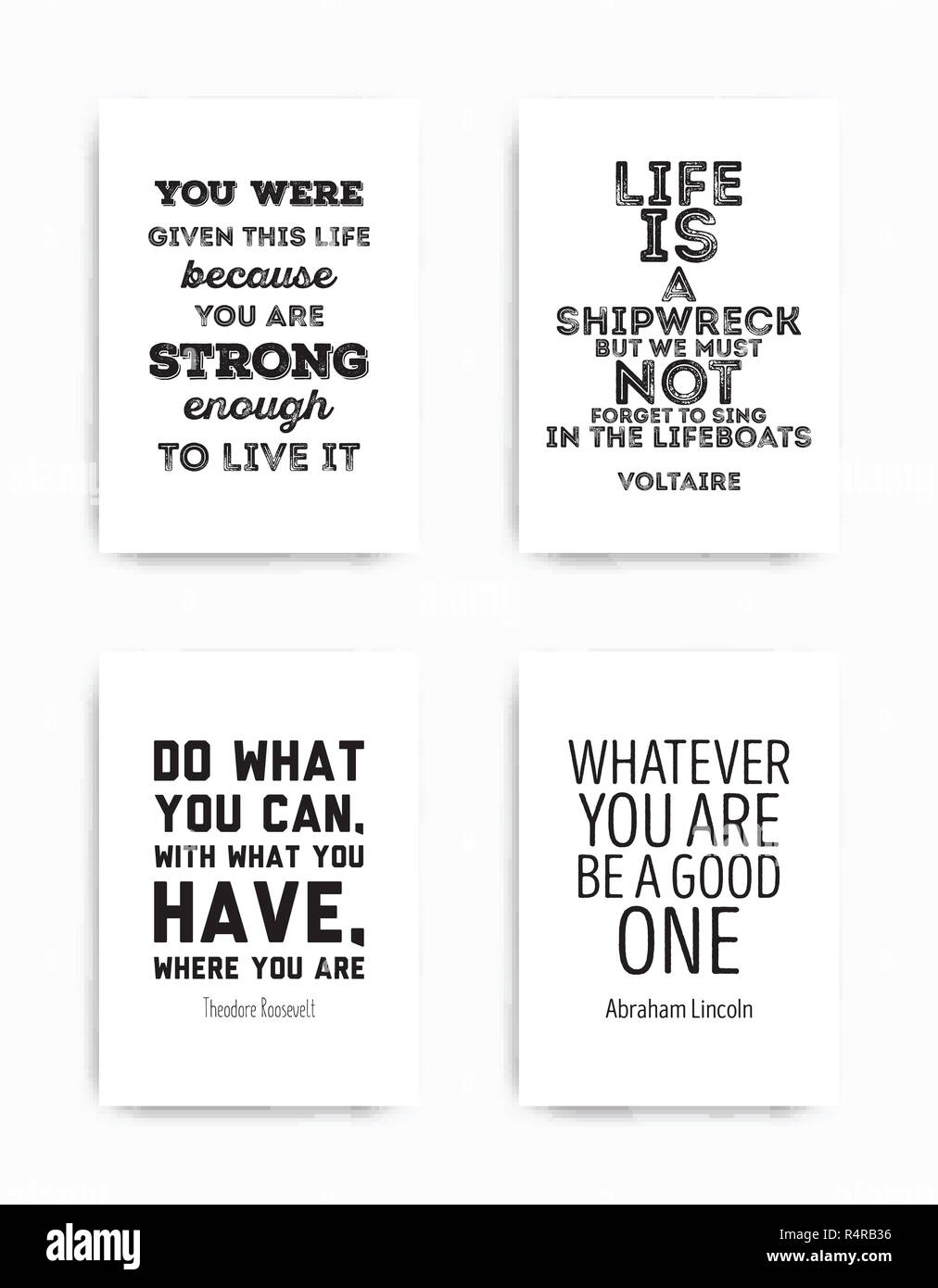 Set posters quote Stock Photo - Alamy
