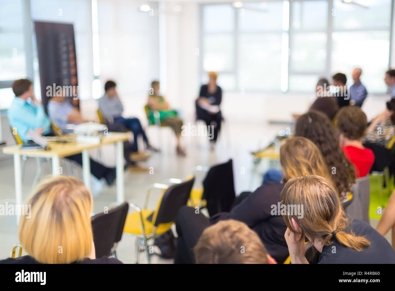 Round table discussion at business and entrepreneurship convention ...