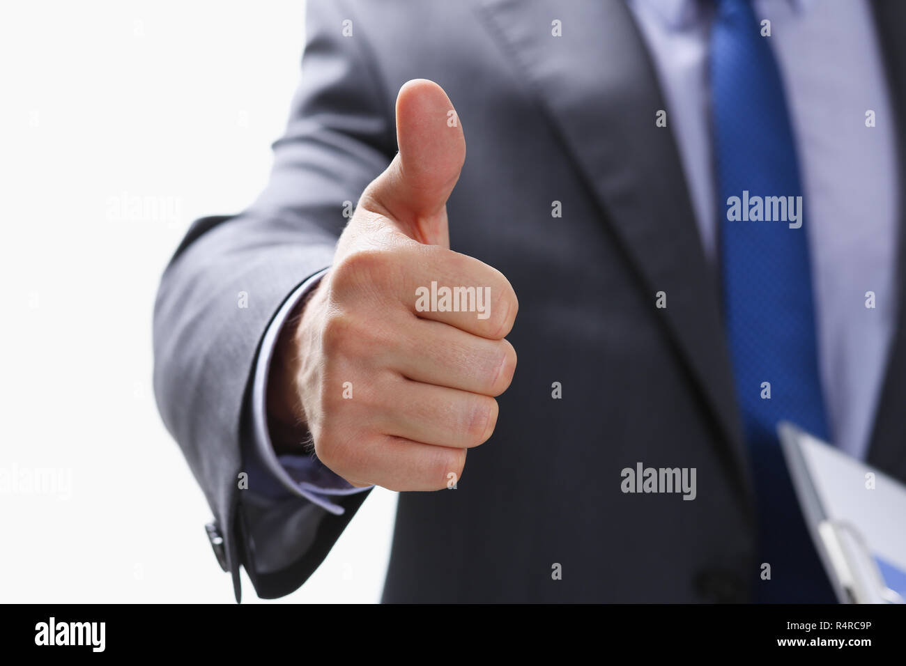 Male hand showing OK or confirm sign with Stock Photo - Alamy
