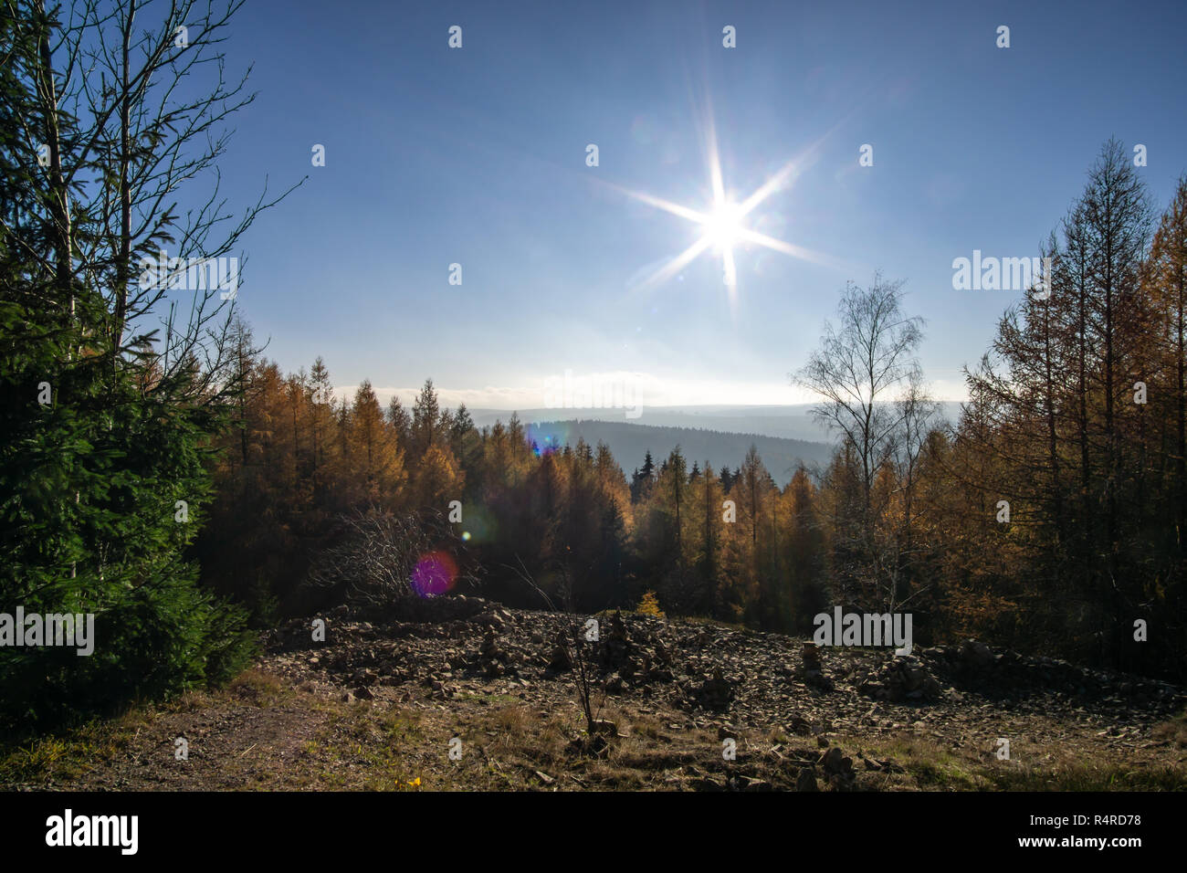 Autumn in the Erzgebirge of Sayda, East-Germany Stock Photo - Alamy