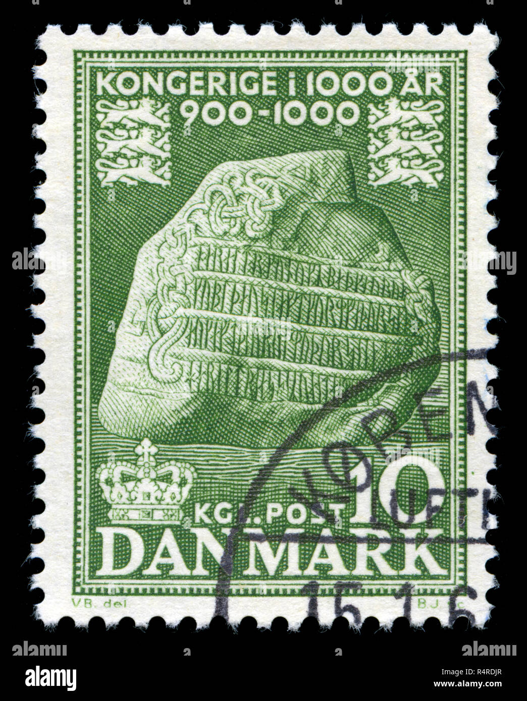 Postage stamp from Denmark in the Kingdom Denmark series issued in 1953 ...