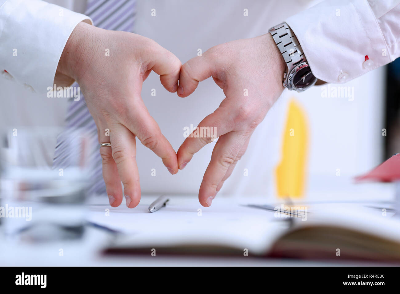 Male arms articulating during conference Stock Photo - Alamy