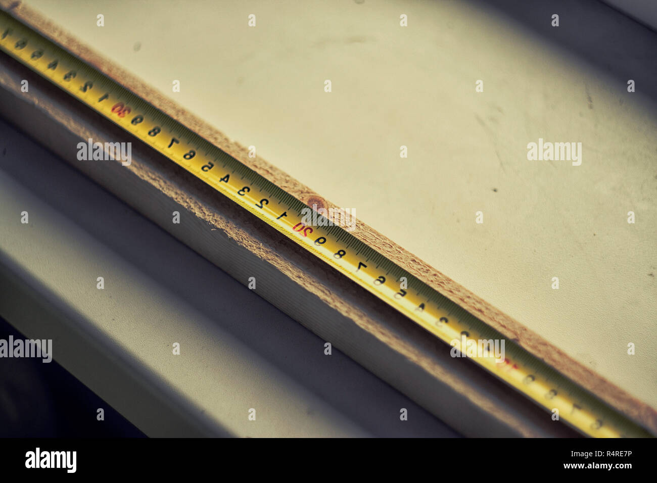 Measuring tape close-up on a tree Stock Photo - Alamy