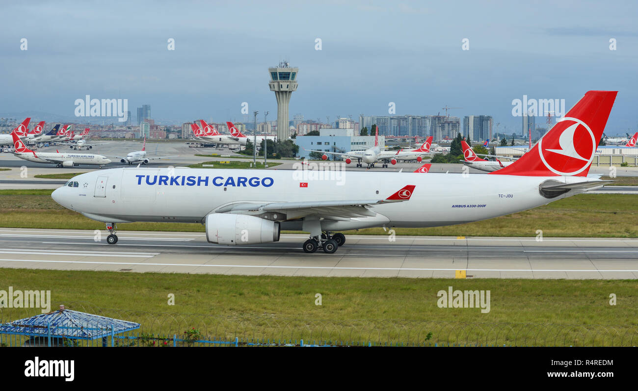 Istanbul, Turkey - Sep 30, 2018. An Airbus A330-200F airplane of ...