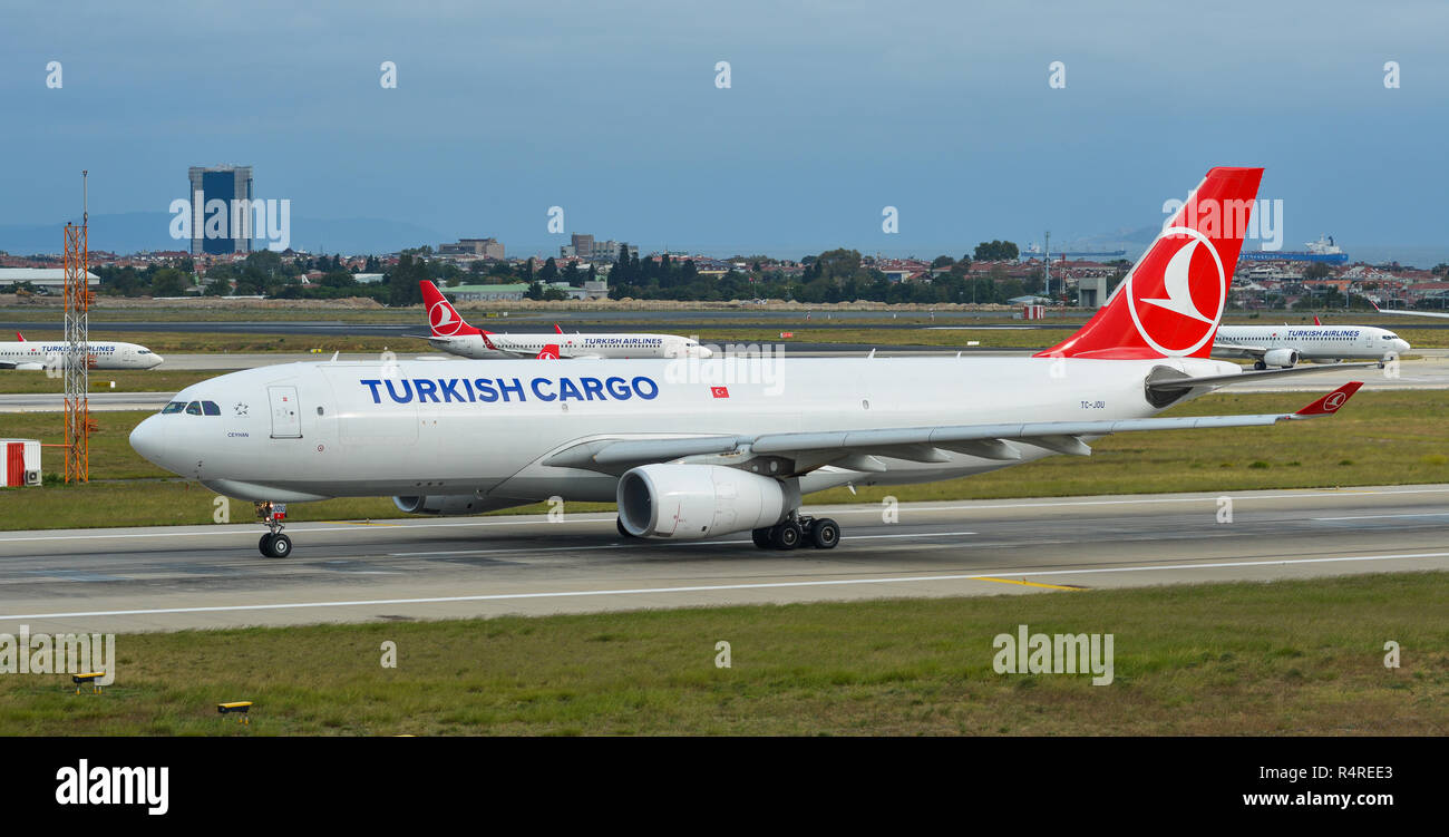 Istanbul, Turkey - Sep 30, 2018. An Airbus A330-200F airplane of ...