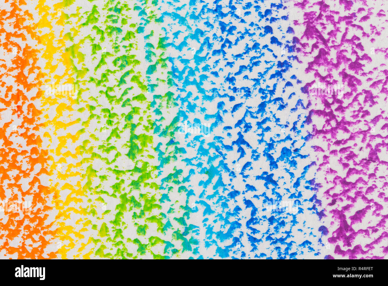 Hand drawn colorful oil pastel rainbow Stock Photo - Alamy