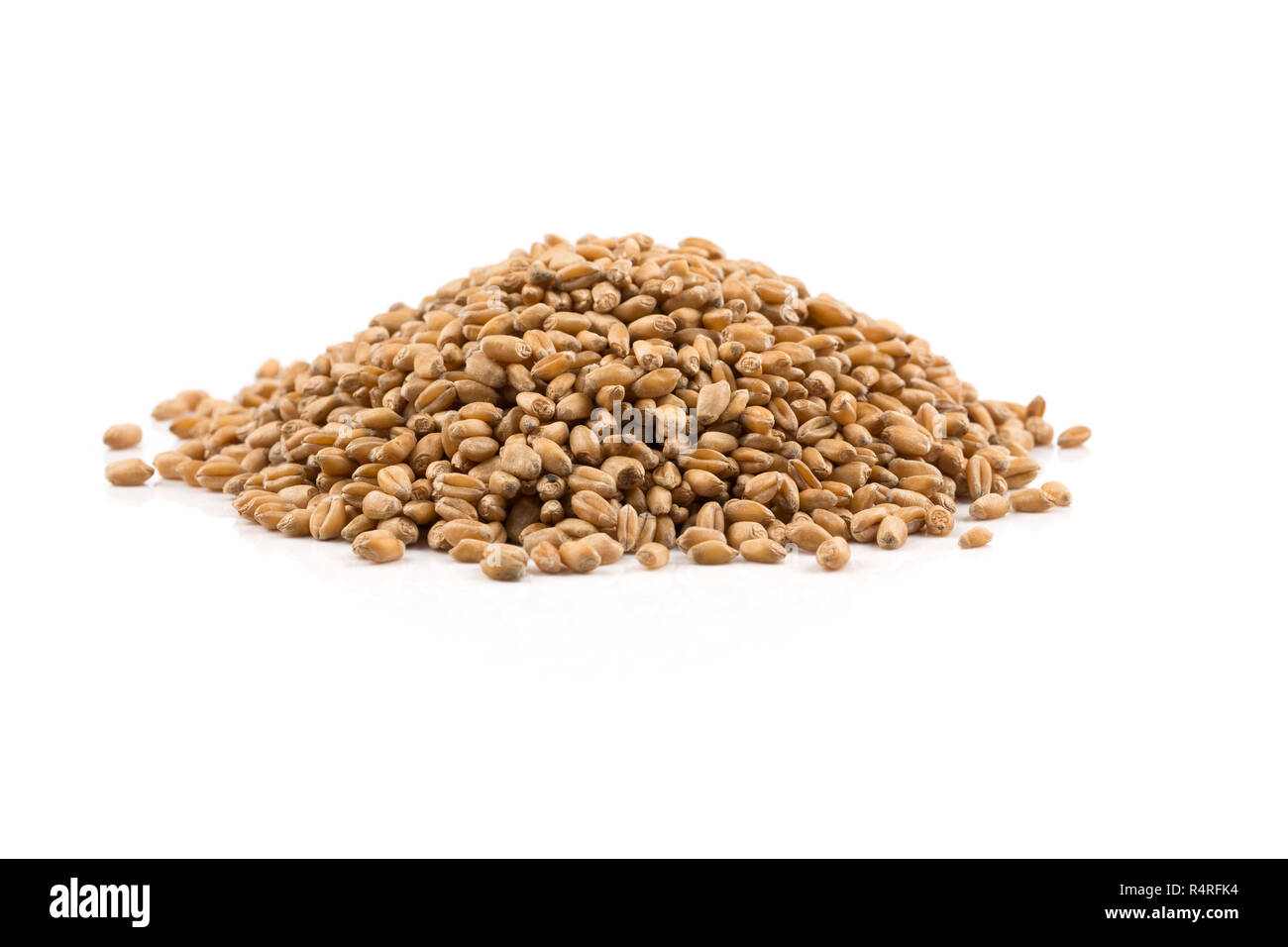Wheat grain on white Stock Photo - Alamy