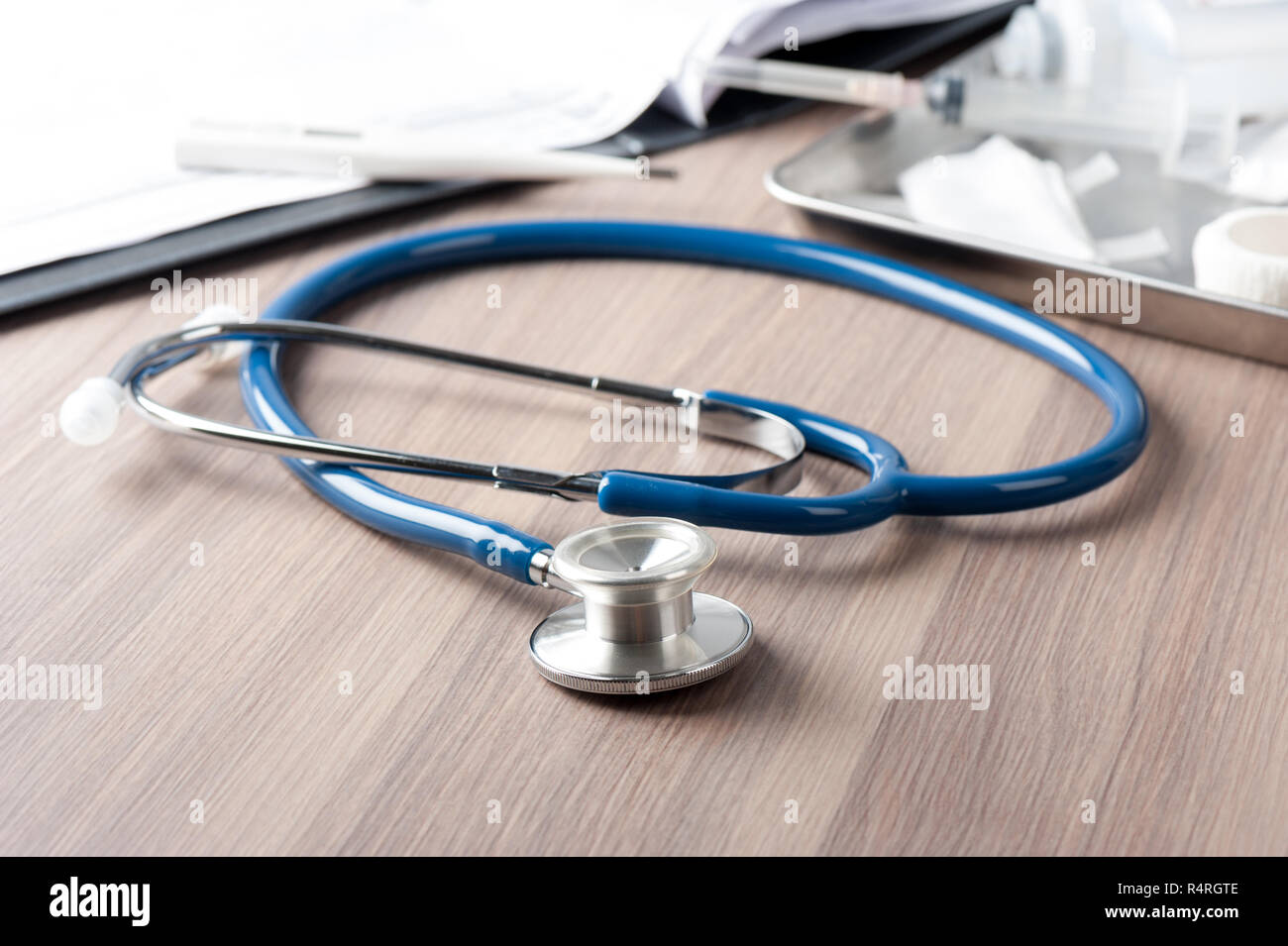 closeup stethoscope, medical tools, healthcare and medical concept ...