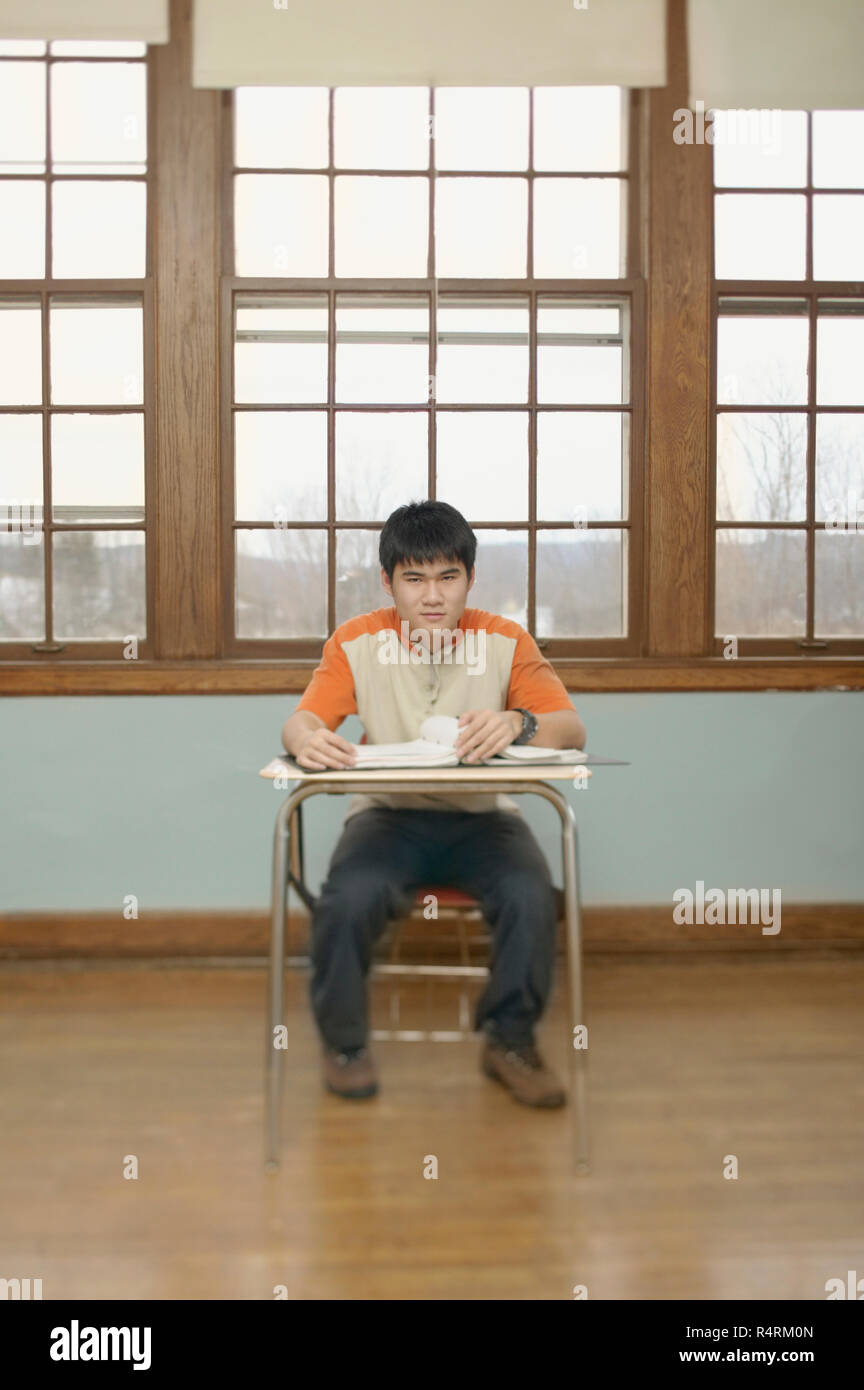 High school students sit at desks hi-res stock photography and images ...