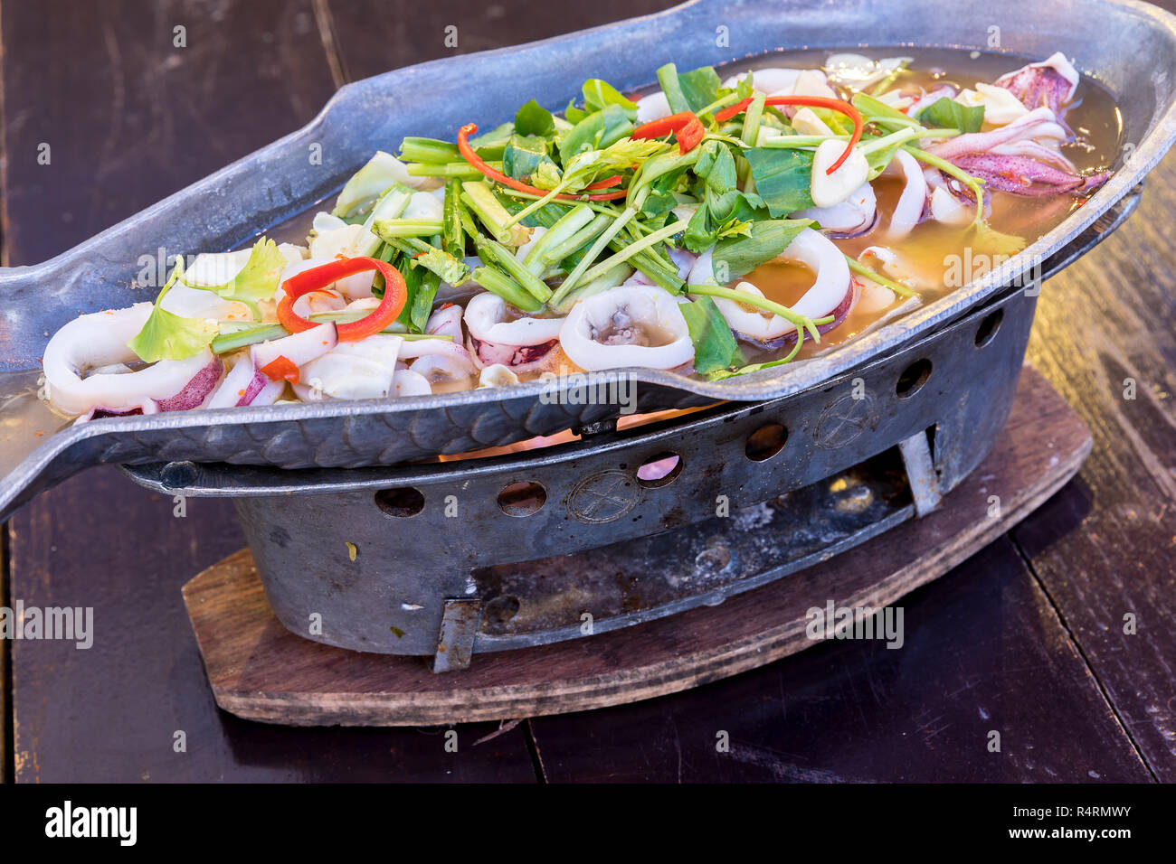 steamed octopus with lime Stock Photo - Alamy