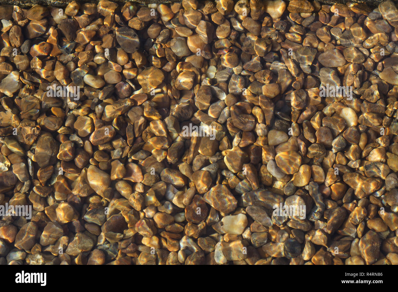 Colorful river stones in the water Stock Photo - Alamy