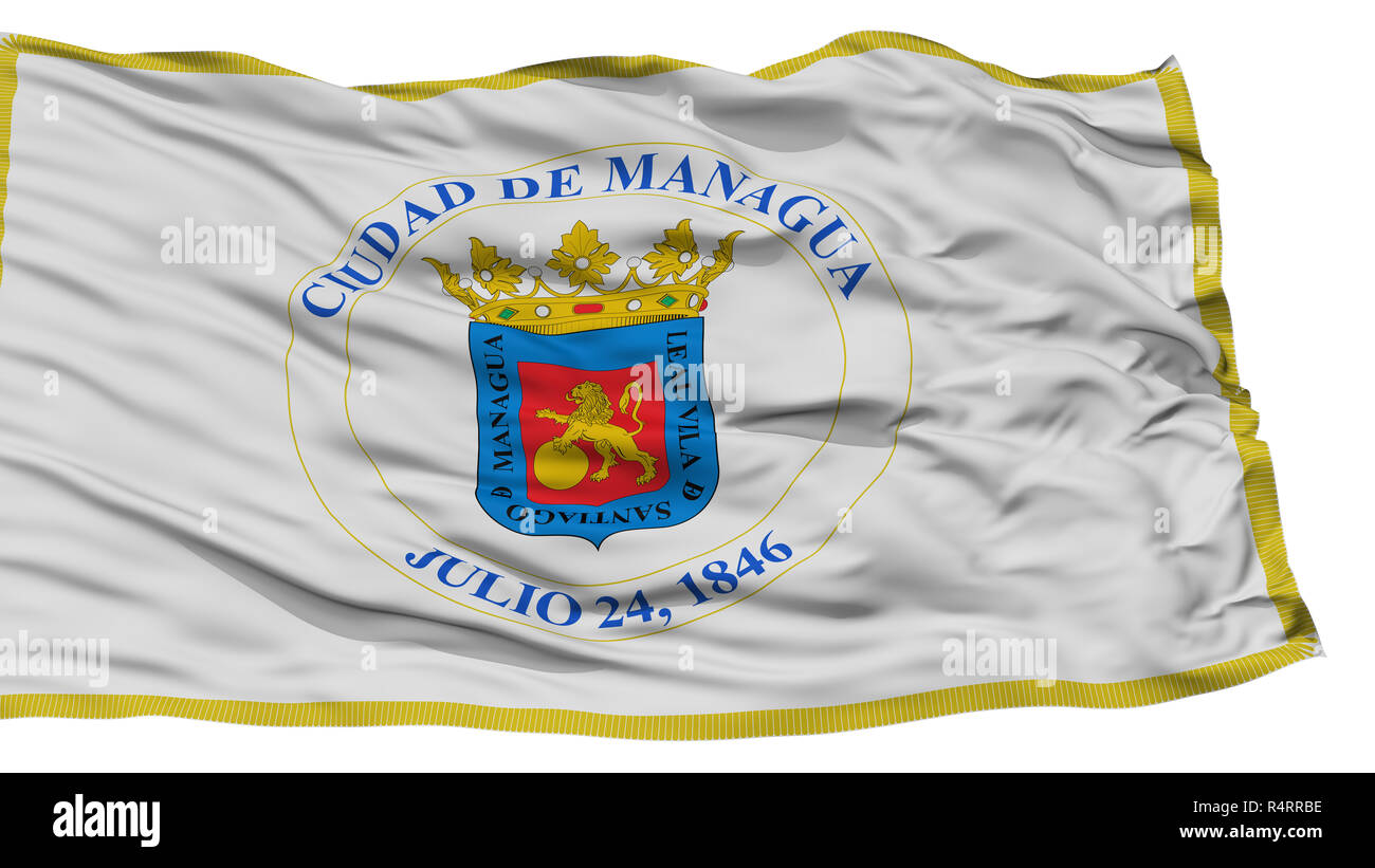 Isolated Managua City Flag Stock Photo - Alamy