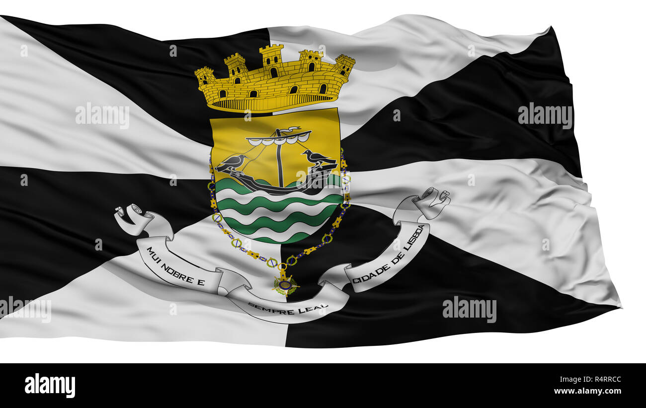 Isolated Lisboa City Flag Stock Photo - Alamy