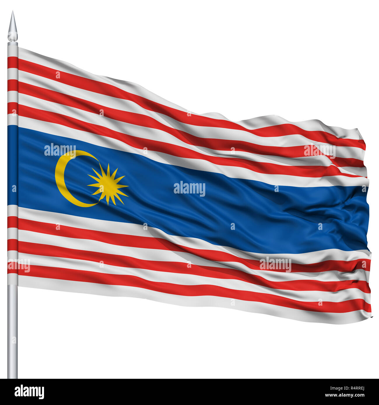 Kuala Lumpur City Flag on Flagpole Stock Photo - Alamy