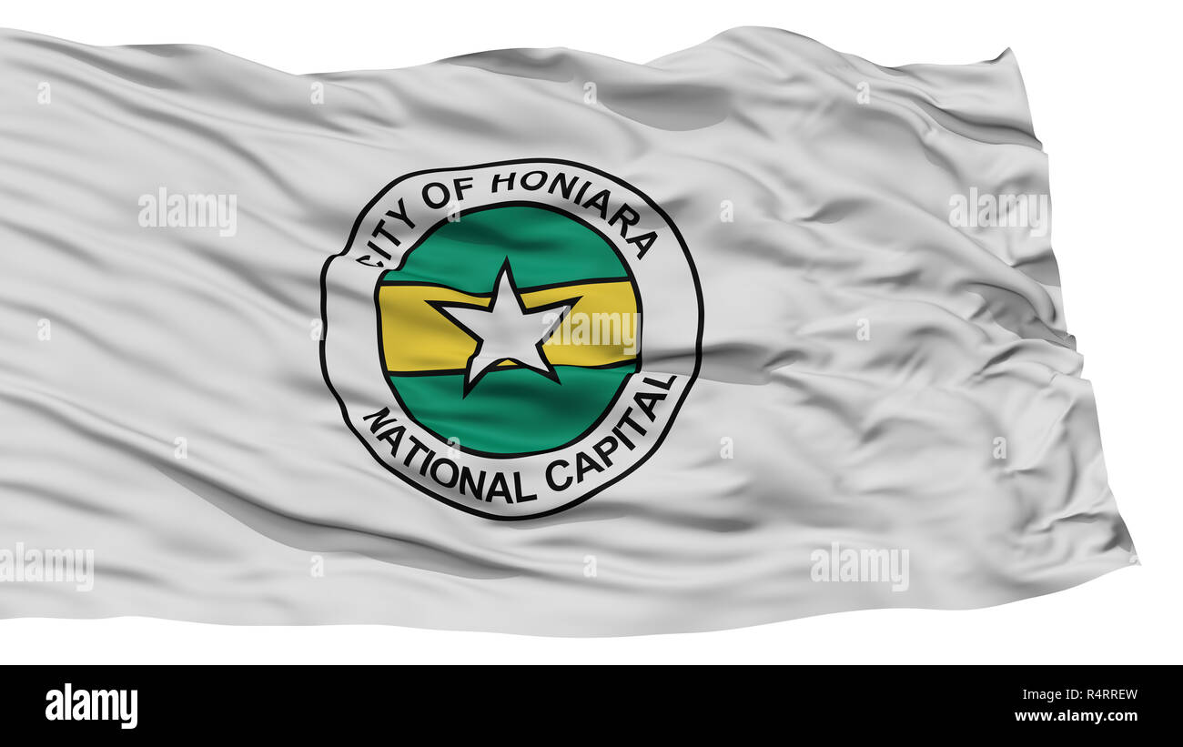 Isolated Honiara City Flag Stock Photo - Alamy